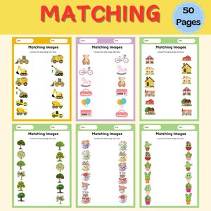 Matching Worksheet, Printable Matching, Kids Matching Activity ...