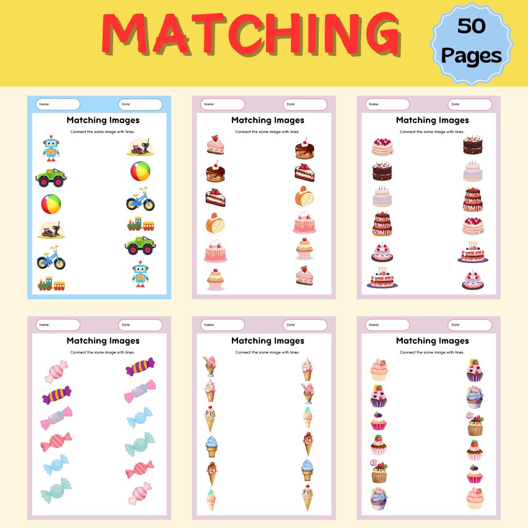 Matching Worksheet, Printable Matching, Kids Matching Activity ...