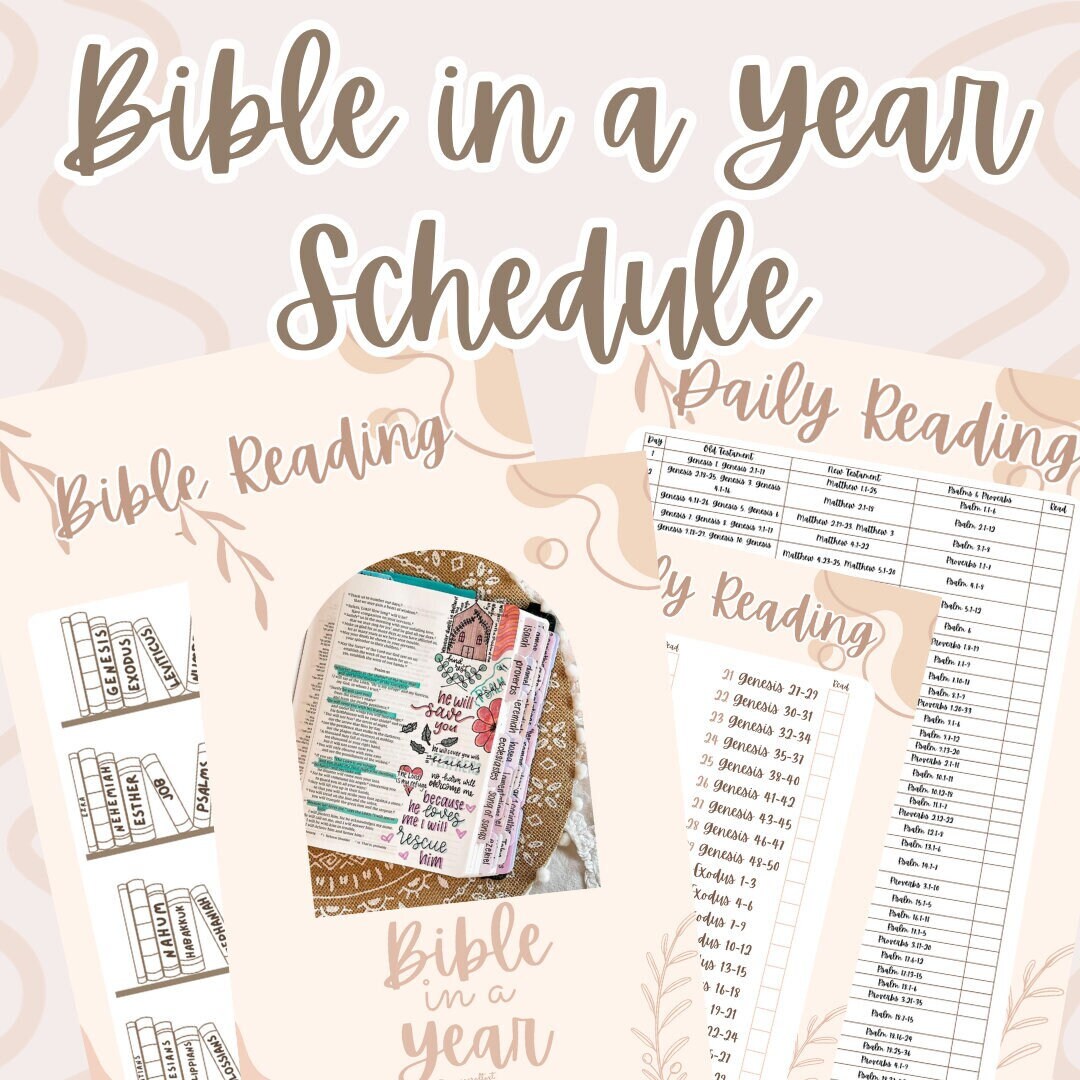 Bible in a Year Reading Resource - Etsy