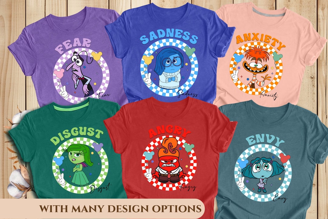 Inside Out Characters Costume, Inside Out 2 Shirt, Inside Out Group ...