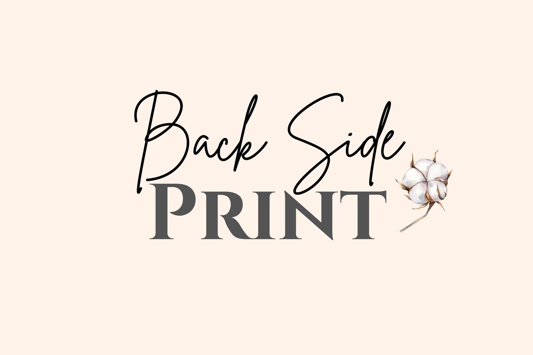 Back Side Print - Etsy