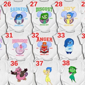 Personalized Inside Out Characters Costume, Inside Out 2 Shirt, Inside ...
