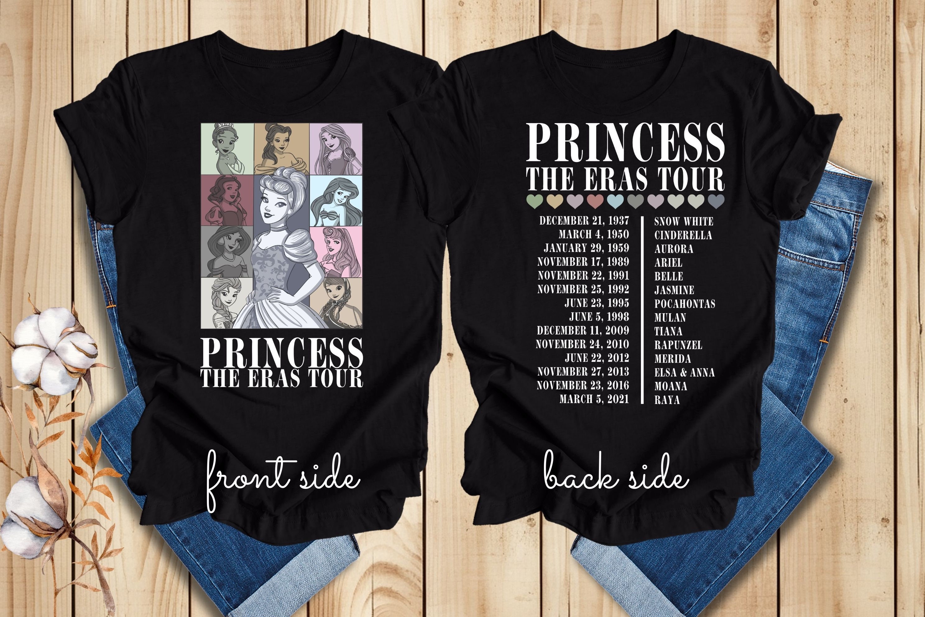 Princess Eras Tour Shirt, Disney Princess Tour Tee, Disney Princess ...