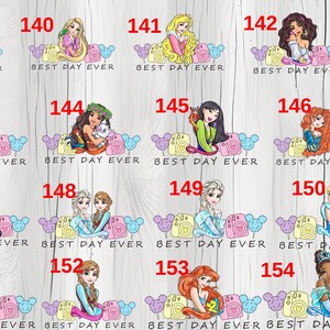 Disney Princess Dtf Gang Sheet, Disney Princess Ready to Press ...