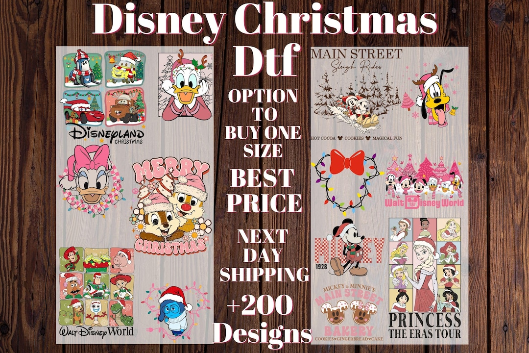 Disney Christmas Dtf Gang Sheet, Disney Christmas Ready to Press ...