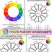 Color Theory Worksheets Printable, Color Wheel Painting Lesson Art ...
