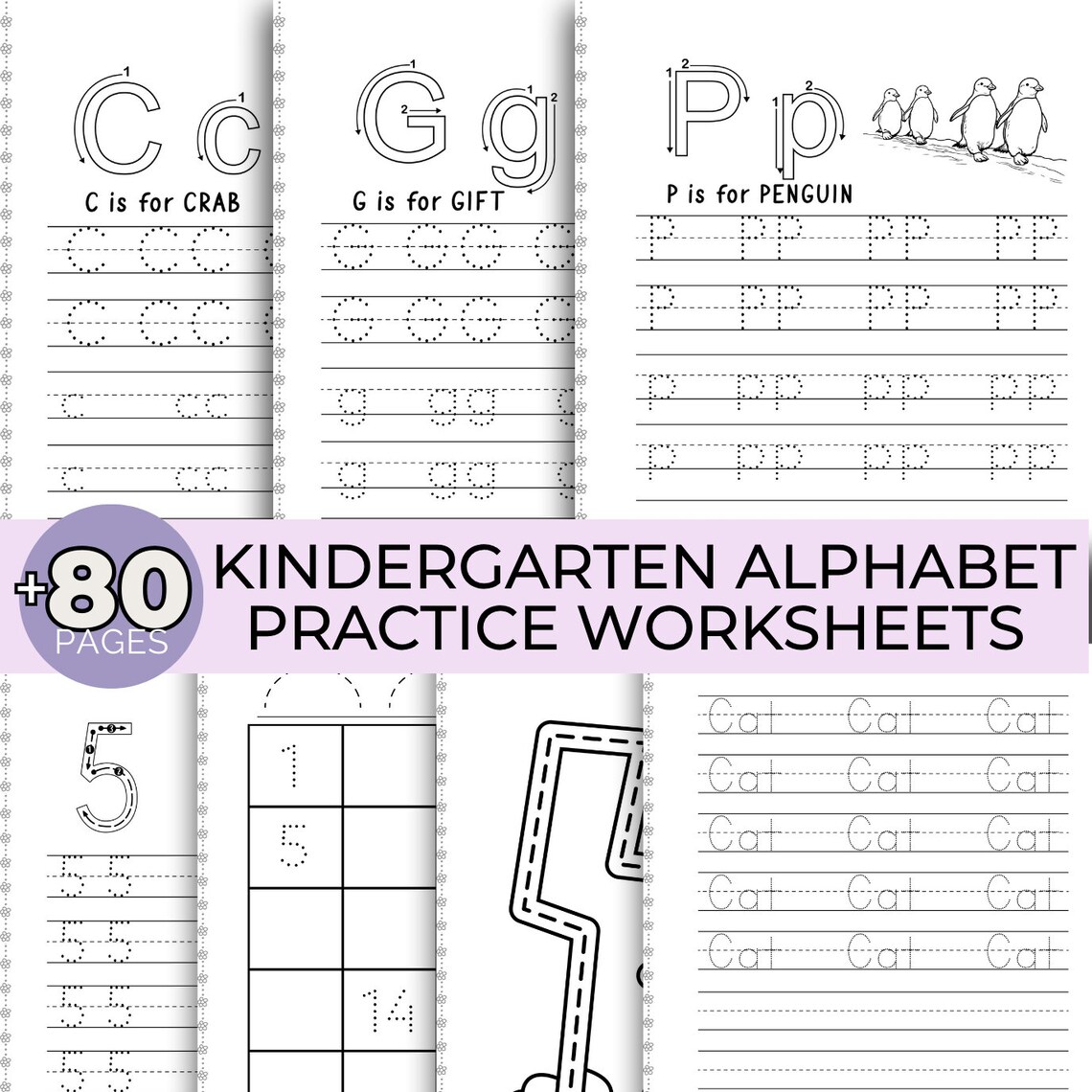 Alphabet Tracing Worksheet Printable Preschool Lowercase Alphabet ...