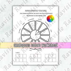 Color Theory Worksheets Printable, Color Wheel Painting Lesson Art ...