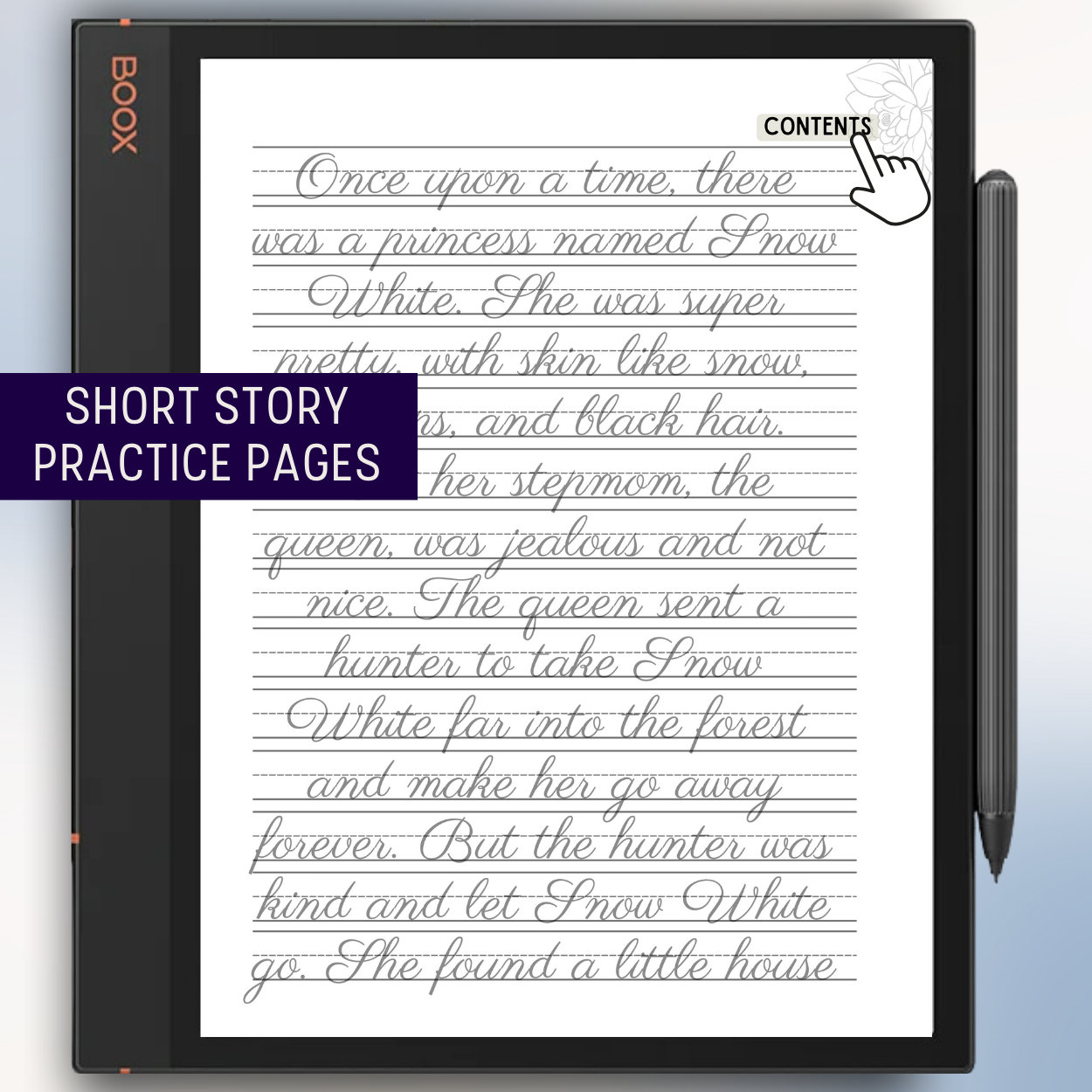 Onyx Boox Cursive Handwriting Practice Tracing Sheets Onyx Boox Tab ...