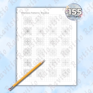 Mandala Art Training Sheets Mandala Pattern Practice Sheet Mandala ...