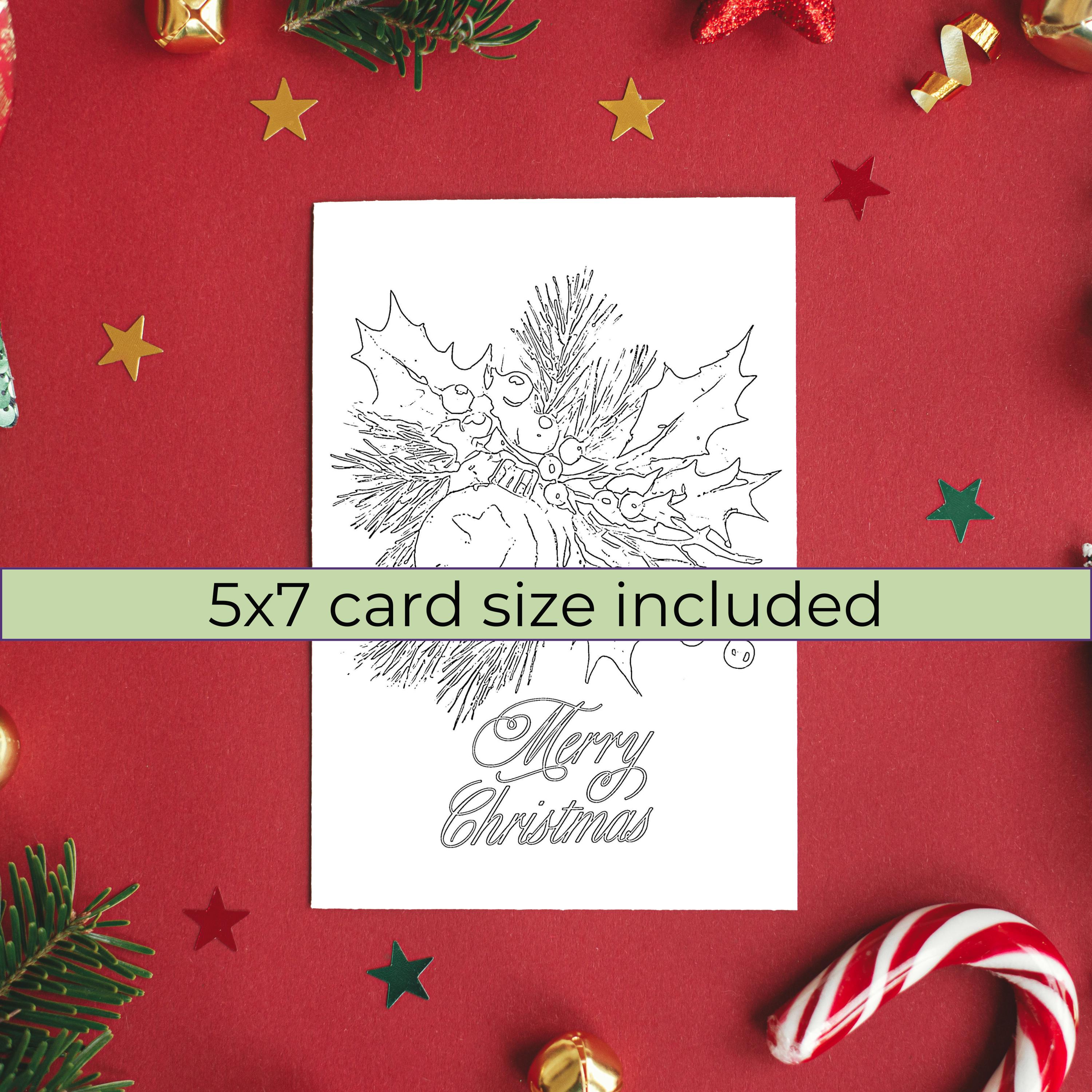 Christmas Outline Drawings for Painting, Watercolor Drawing Outlines ...
