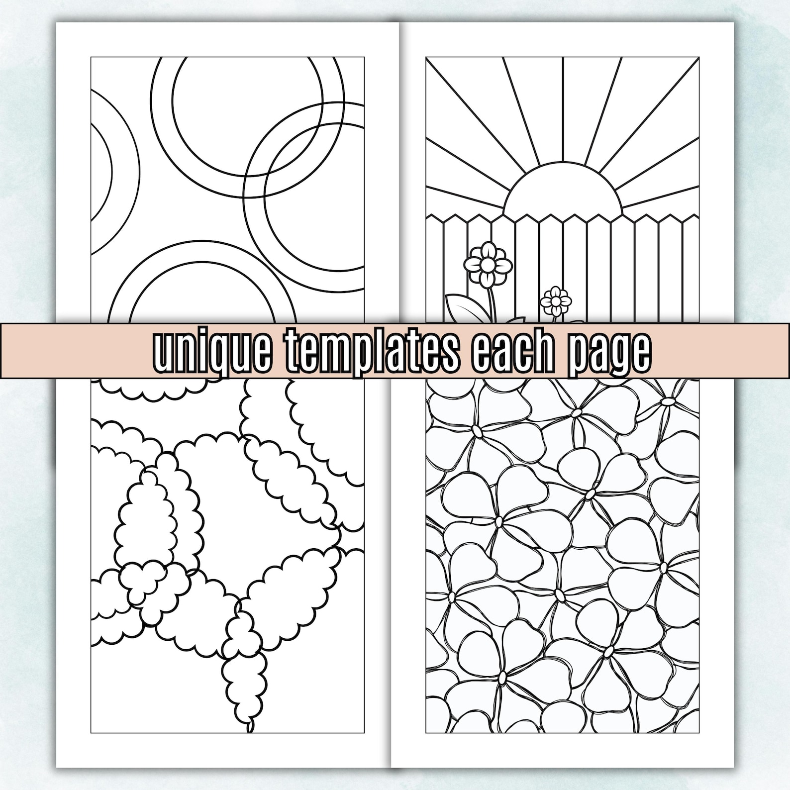 Blank Zentangle Templates, Zen Doodle Practice Sheets, Printable ...