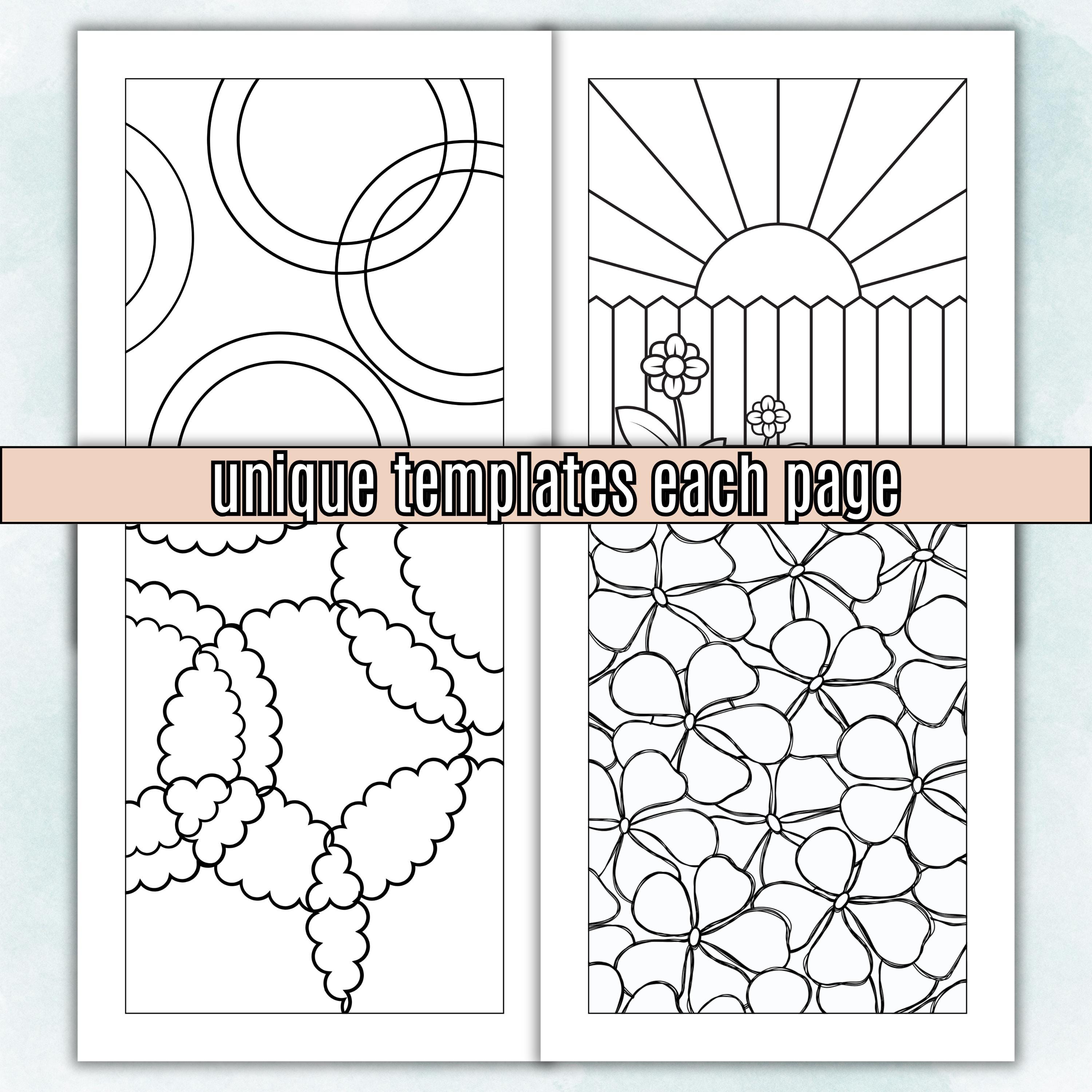 Blank Zentangle Templates, Zen Doodle Practice Sheets, Printable ...