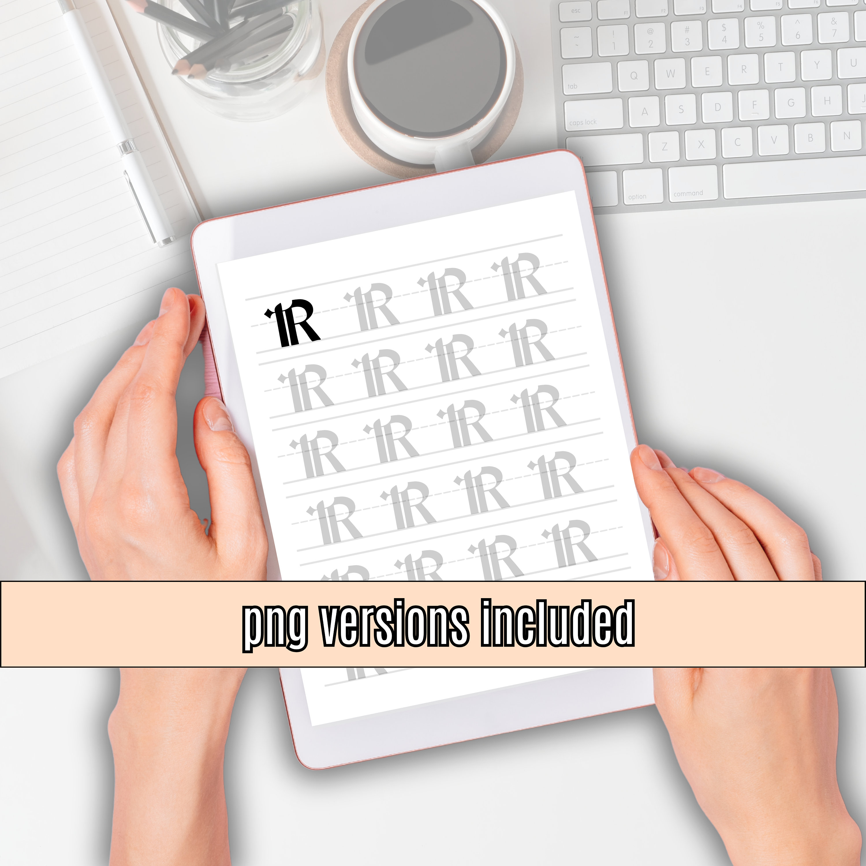 Gothic Calligraphy Worksheets, Gothic Calligraphy Practice Template ...