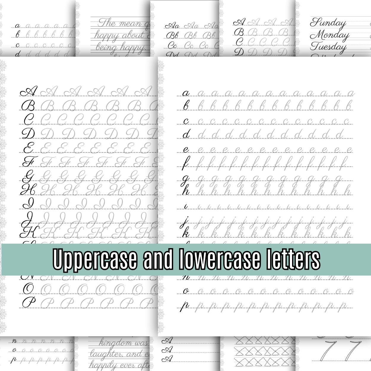 Cursive Handwriting Practice Worksheets Tracing Sheets Alphabet Tracing ...