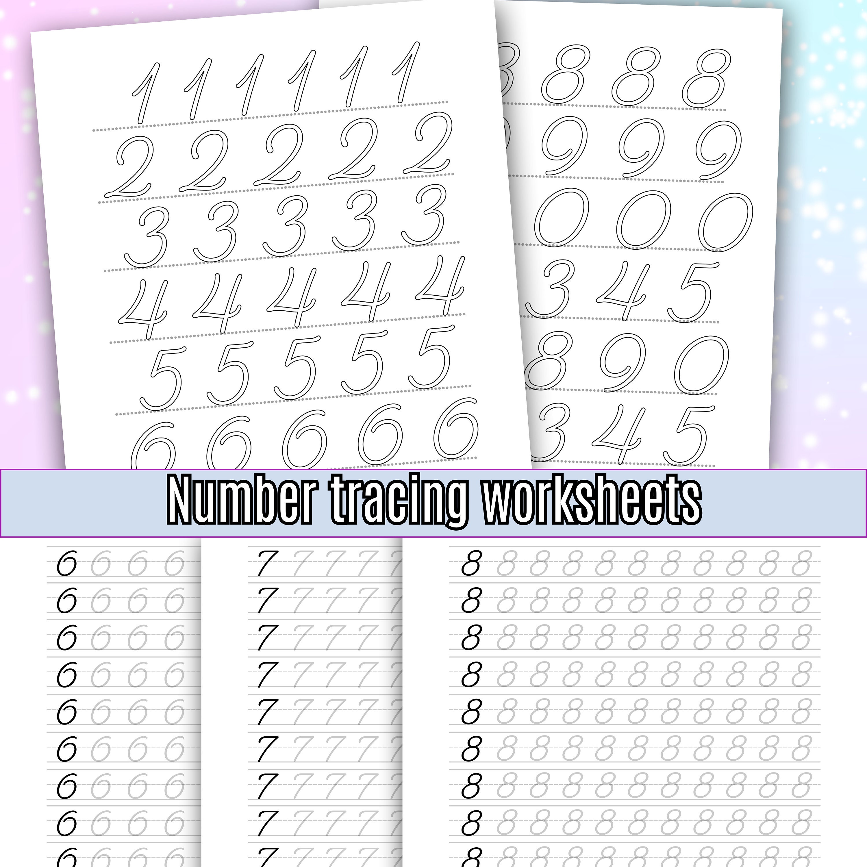 Cute Cursive Handwriting Practice Worksheets Printable Tracing Sheets ...