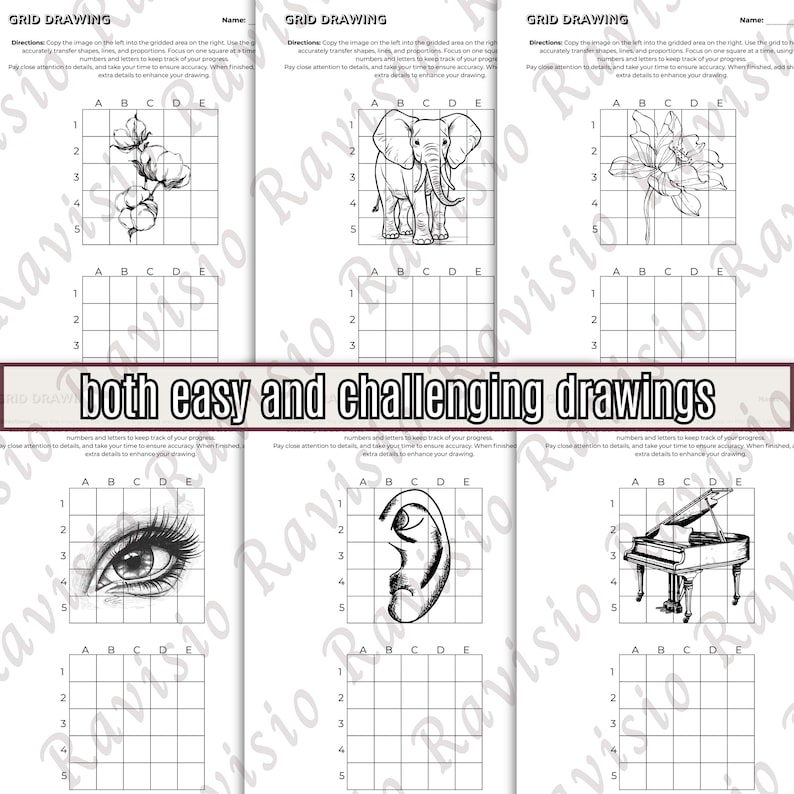 Art Class Printable Bundle - Drawing Lesson Worksheets, Pencil Drawing ...