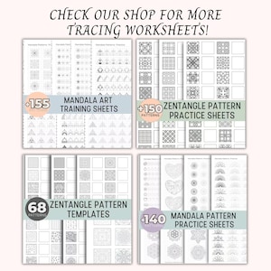 Zentangle Workbook for Beginners, Pattern Templates, Zen Doodle ...