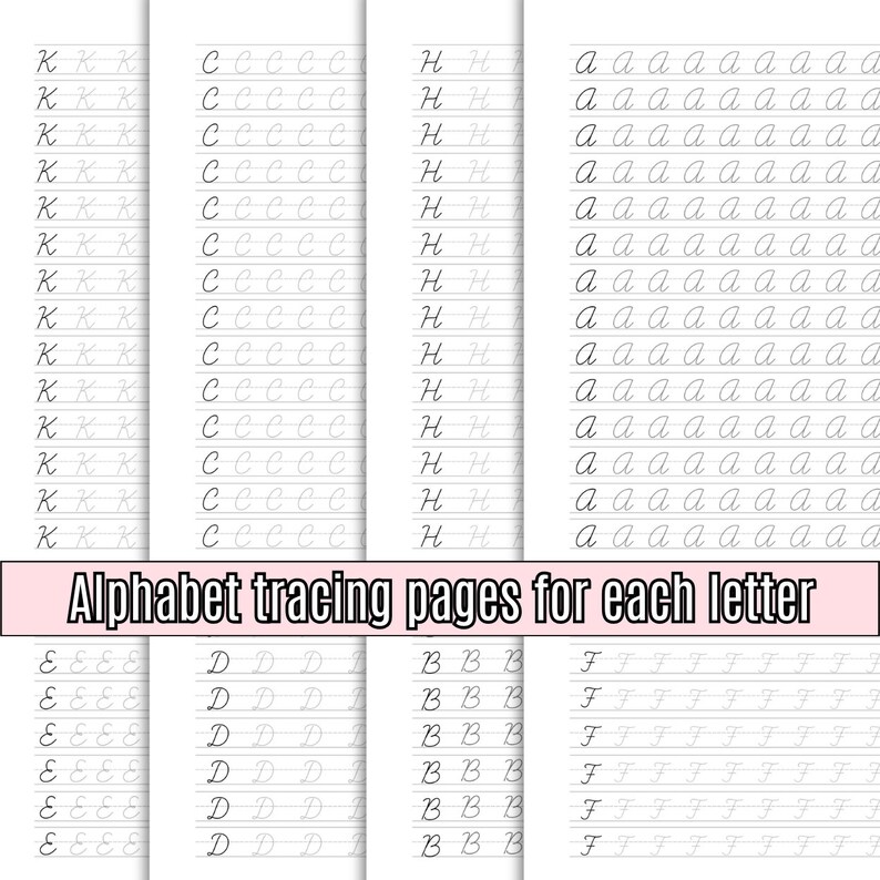 Cursive for Kids, Preschool Kindergarten Homeschool Cursive Handwriting ...