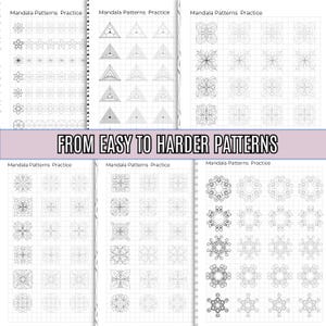 Mandala Art Training Sheets Mandala Pattern Practice Sheet Mandala ...