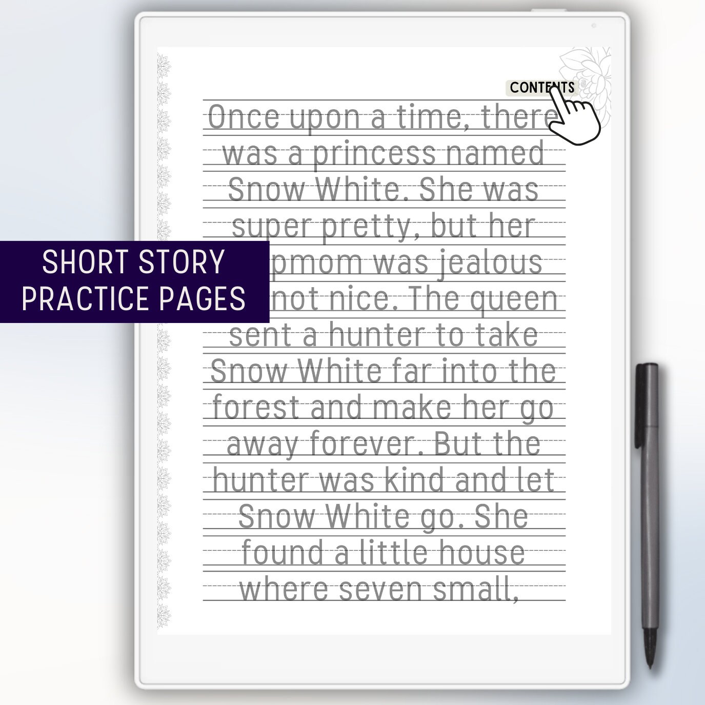 Supernote Handwriting Practice Worksheets Supernote Tracing Sheets ...