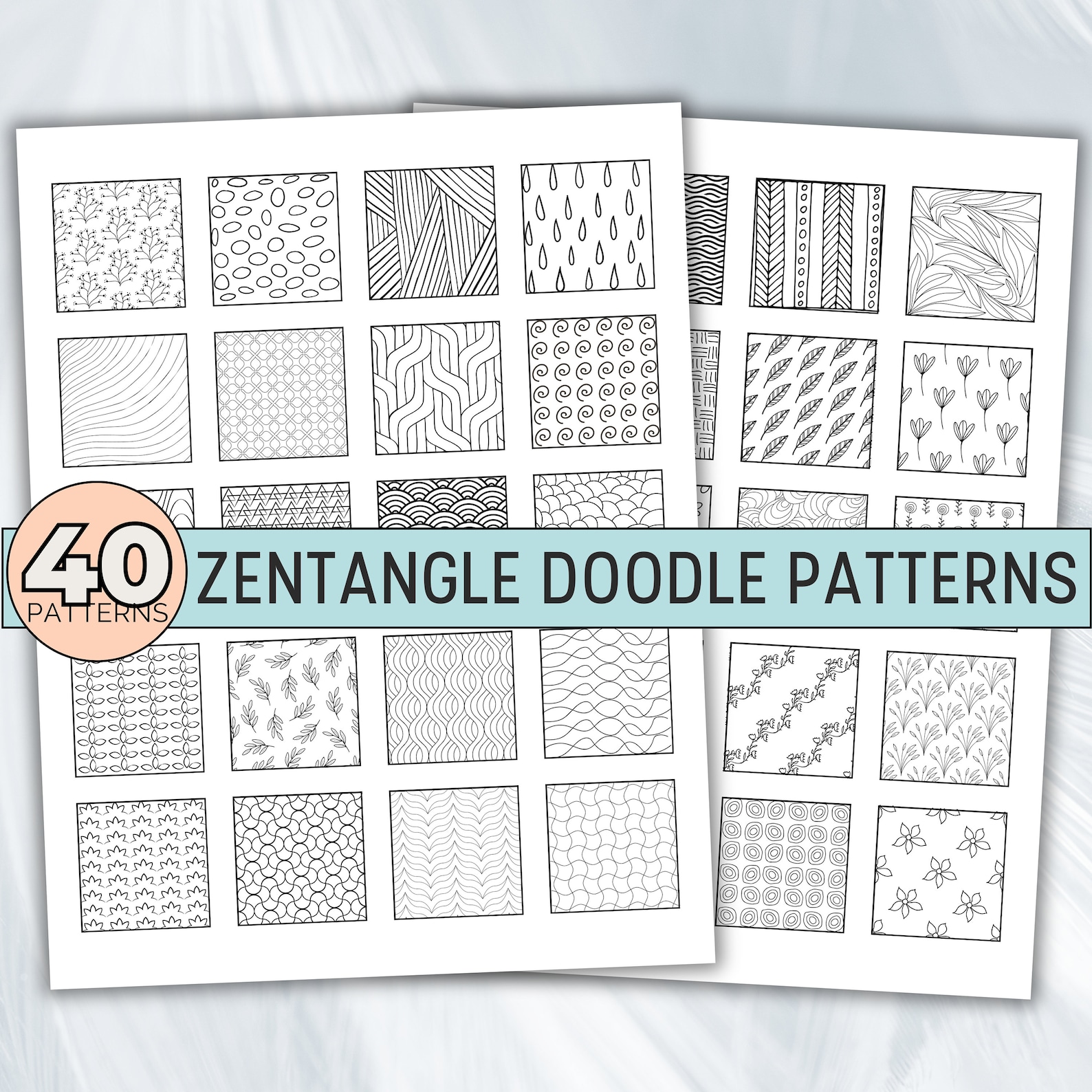 Zentangle Patterns, Doodle Practice Patterns, Zentangle Pattern ...