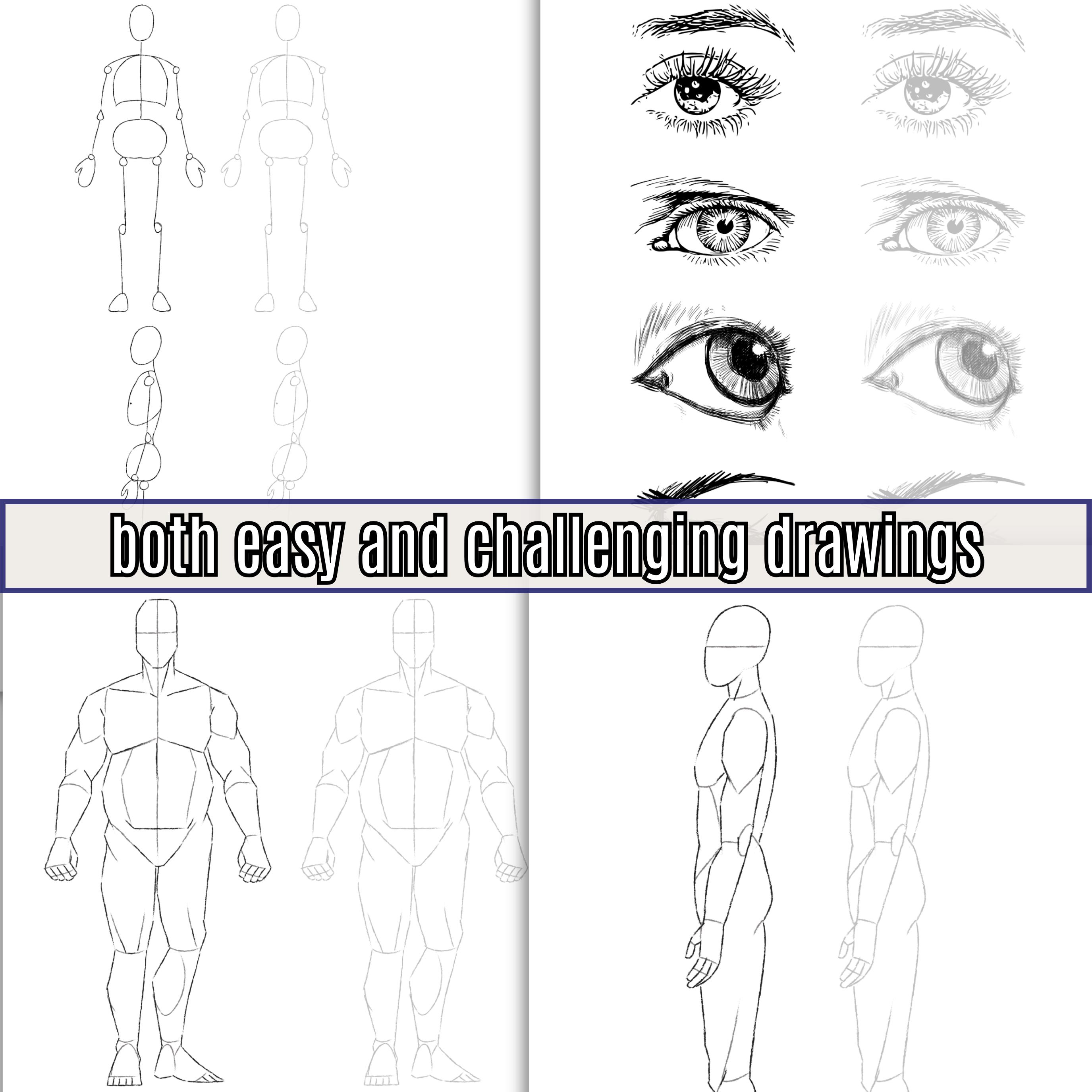Sketch Drawing Practice Worksheets, Pencil Drawing Tutorial Printable ...
