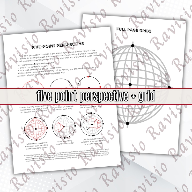 Perspective Drawing Practice Worksheets, One Point, Two Point, Five ...