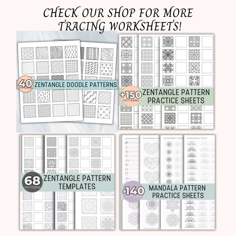 Mandala Art Training Sheets Mandala Pattern Practice Sheet Mandala ...