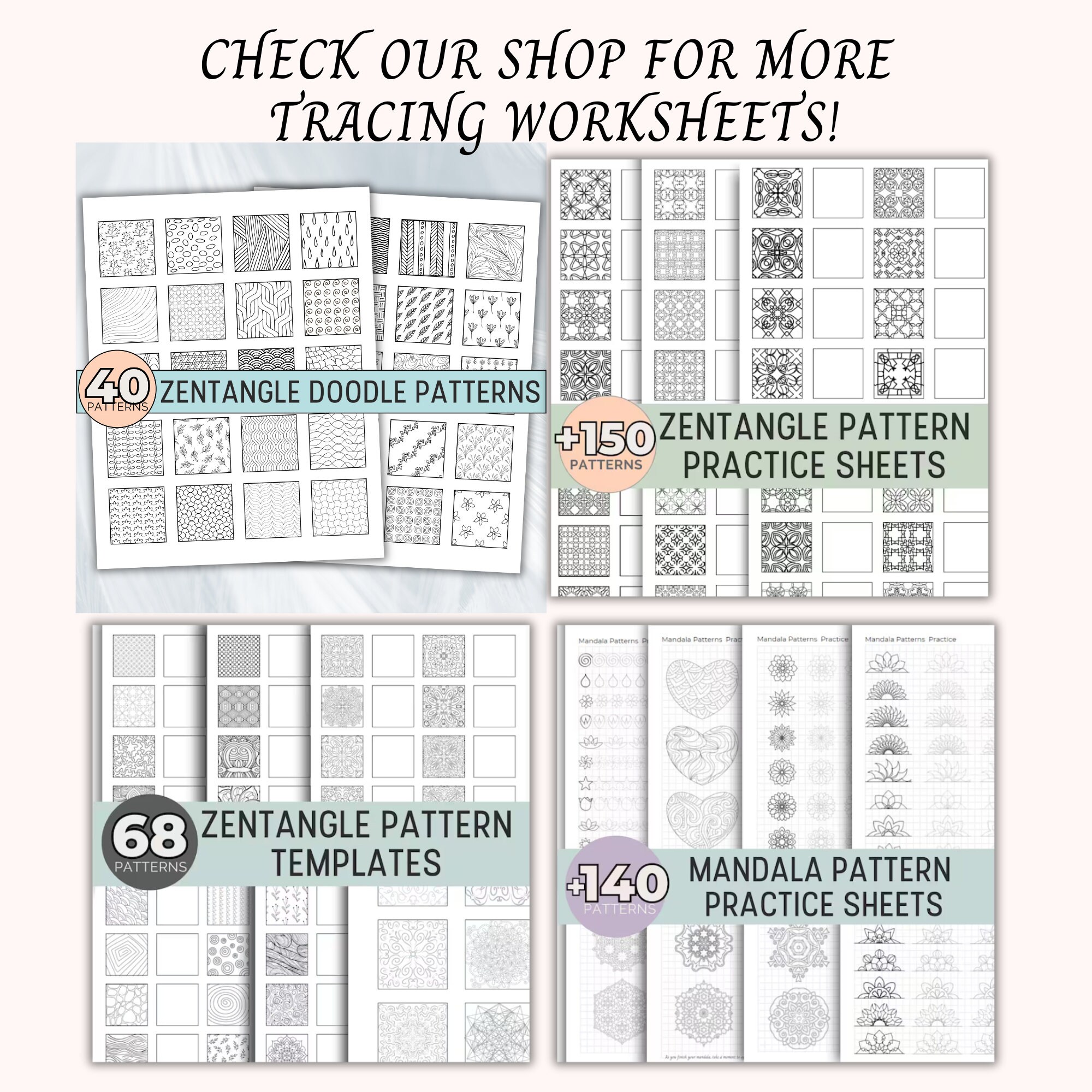 Mandala Art Training Sheets Mandala Pattern Practice Sheet Mandala ...