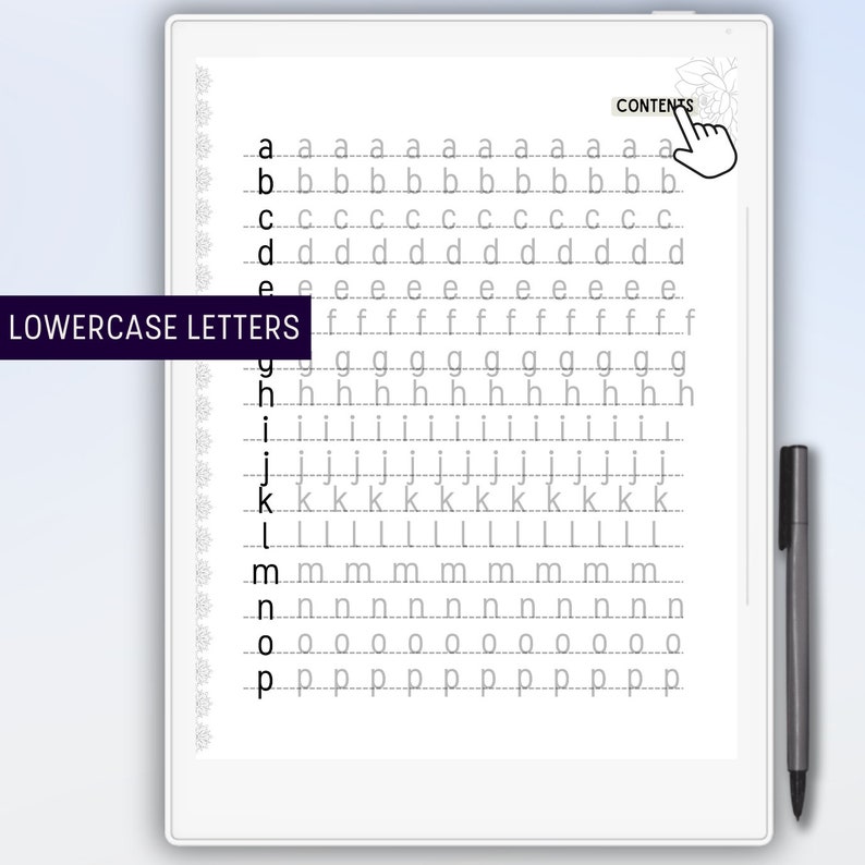 Supernote Handwriting Practice Worksheets Supernote Tracing Sheets Alphabet Tracing Improve ...