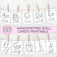 Cursive Alphabet Cards Printable - Etsy UK