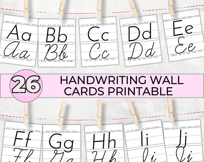 Posters Del Abecedario En Letra Cursiva / ABC Posters Cursive Letter ...