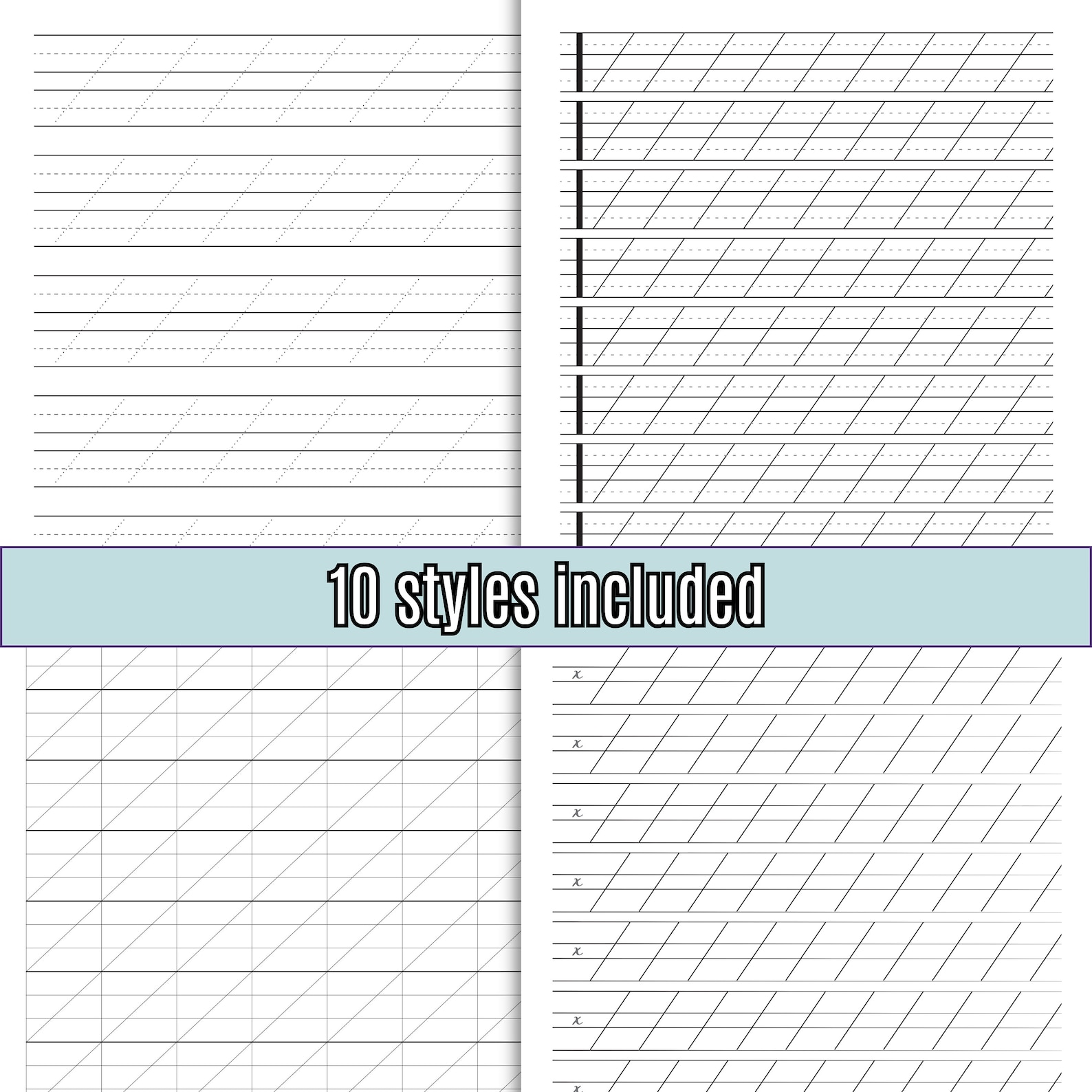 Calligraphy Practice Sheets, Calligraphy Handwriting Paper, Calligraphy ...