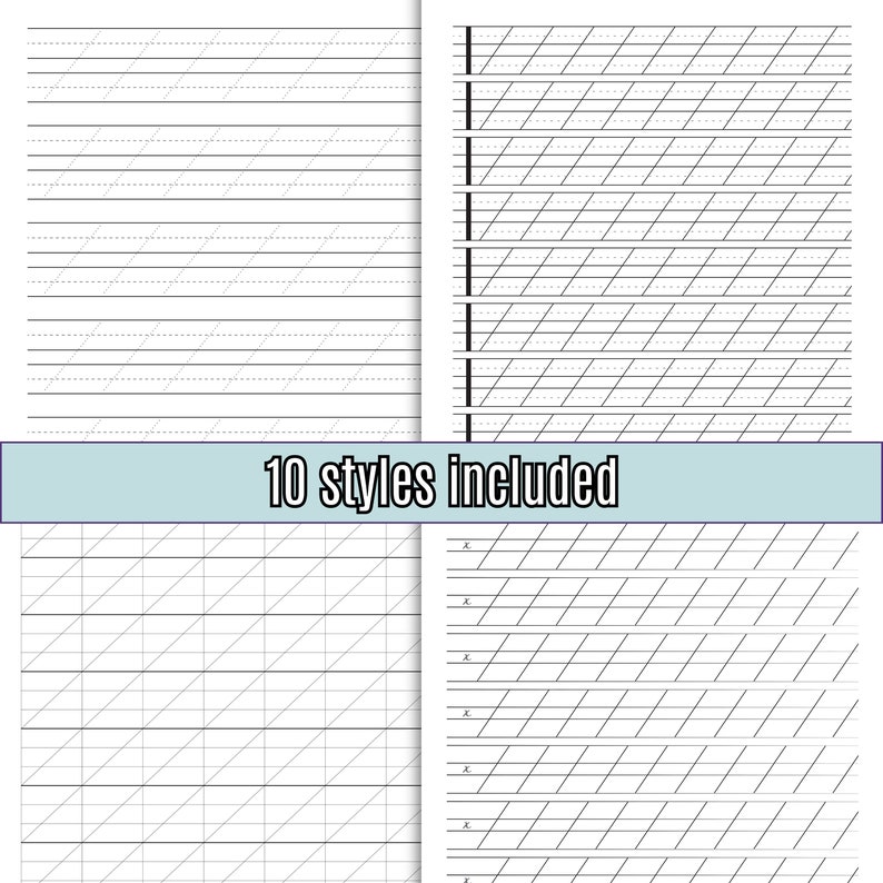 Calligraphy Practice Sheets, Calligraphy Handwriting Paper, Calligraphy ...