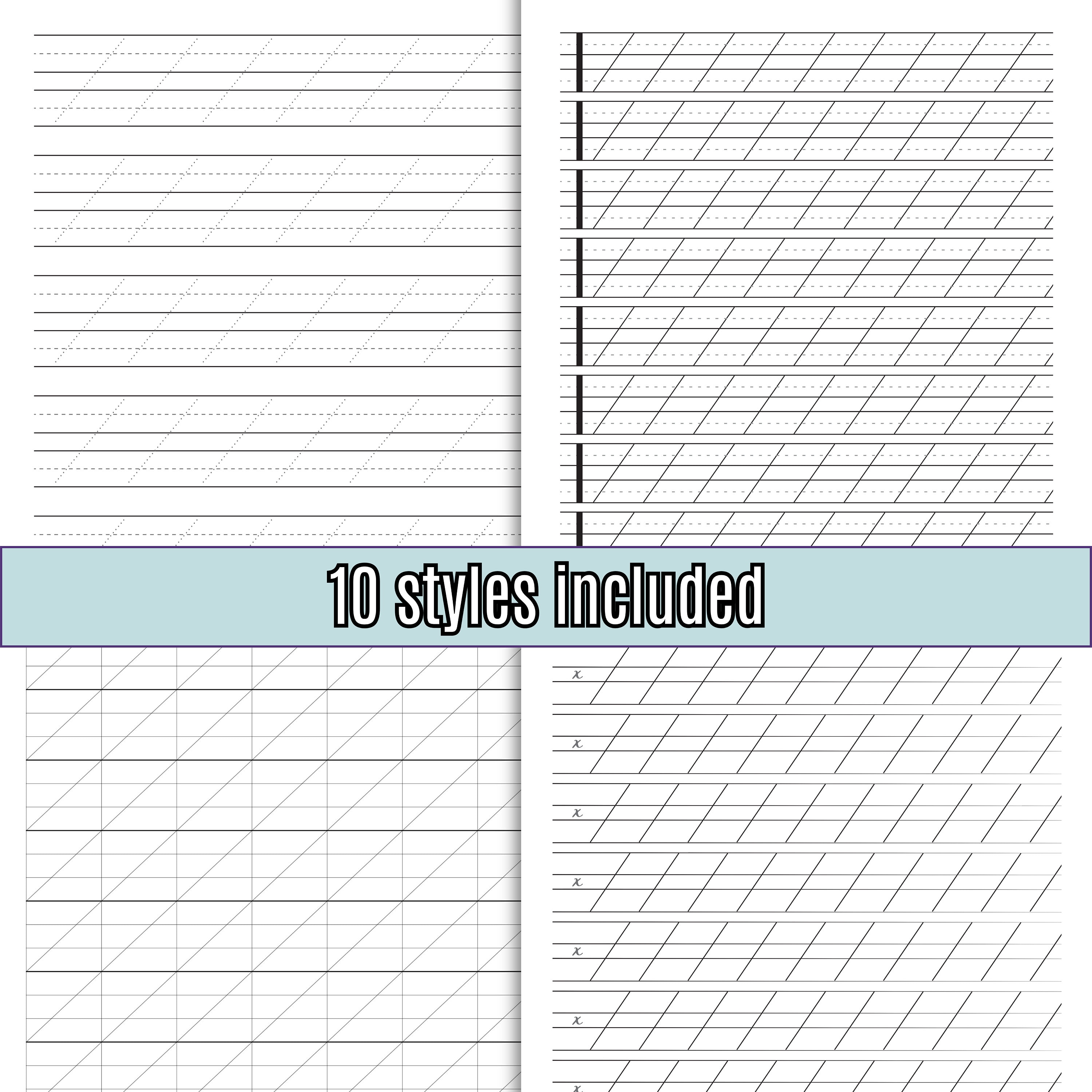 Calligraphy Practice Sheets, Calligraphy Handwriting Paper, Calligraphy ...