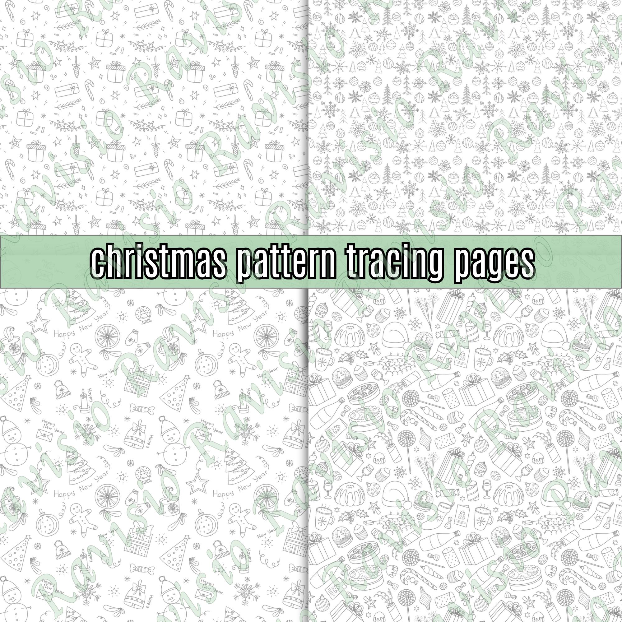 Christmas Doodle Drawing Worksheets, Printable Doodle Art Learn How to ...