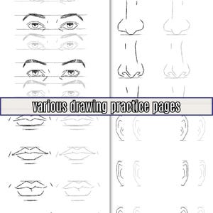 Sketch Drawing Practice Worksheets, Pencil Drawing Tutorial Printable ...