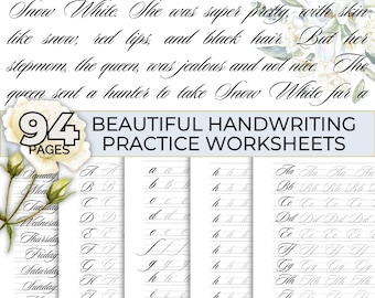 Calligraphy Handwriting Practice Worksheets Tracing Sheets Alphabet ...