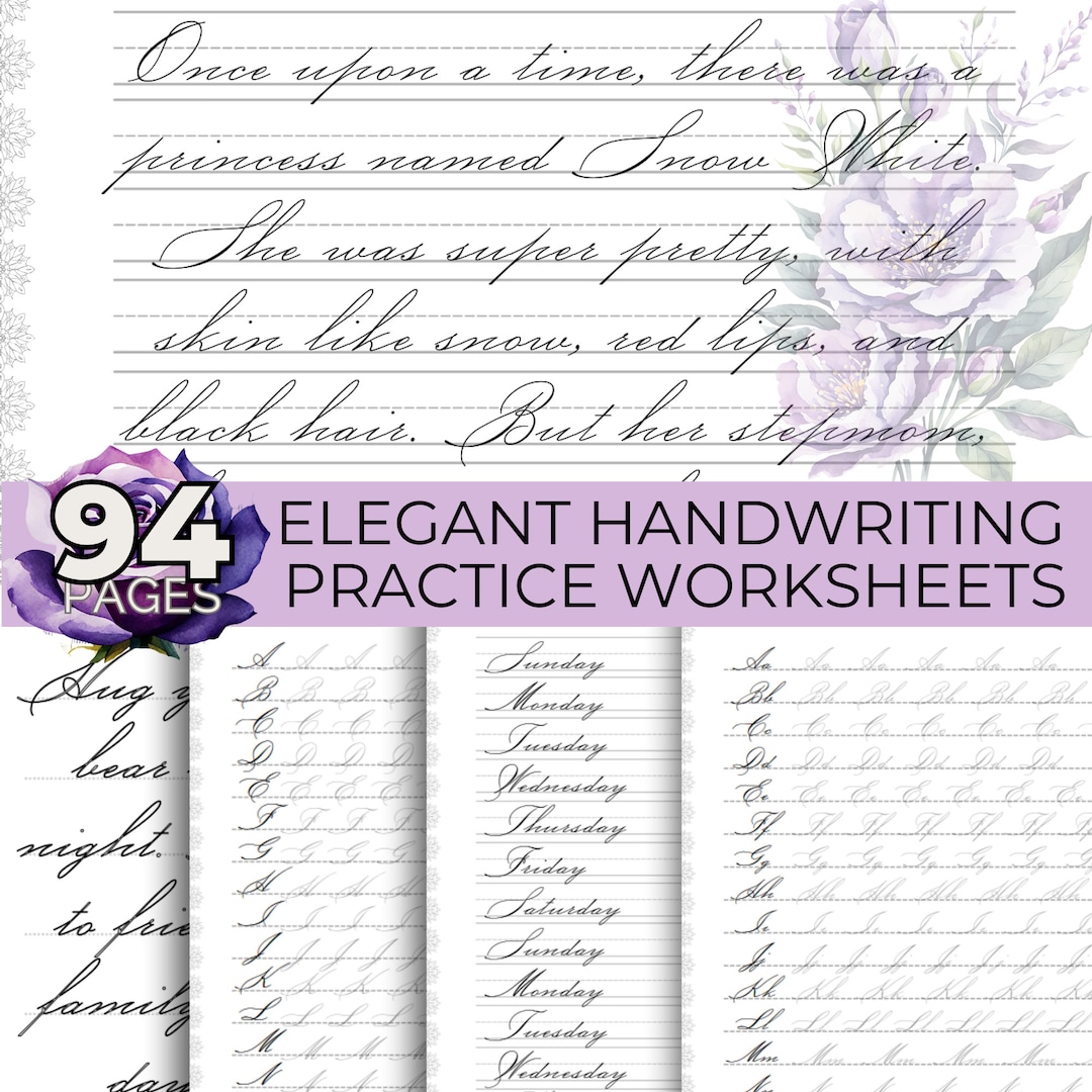 Elegant Cursive Handwriting Worksheets Elegant Handwriting Cursive ...