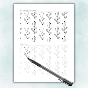 Zentangle Workbook for Beginners, Pattern Templates, Zen Doodle ...