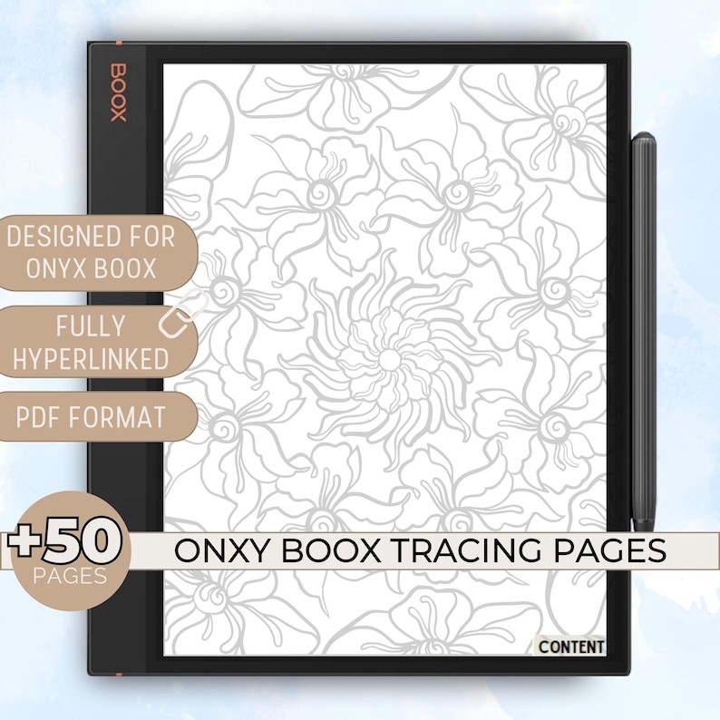 Onyx Boox Tracing Sheets Mindfulness Tracing Workbook Activity Onyx ...