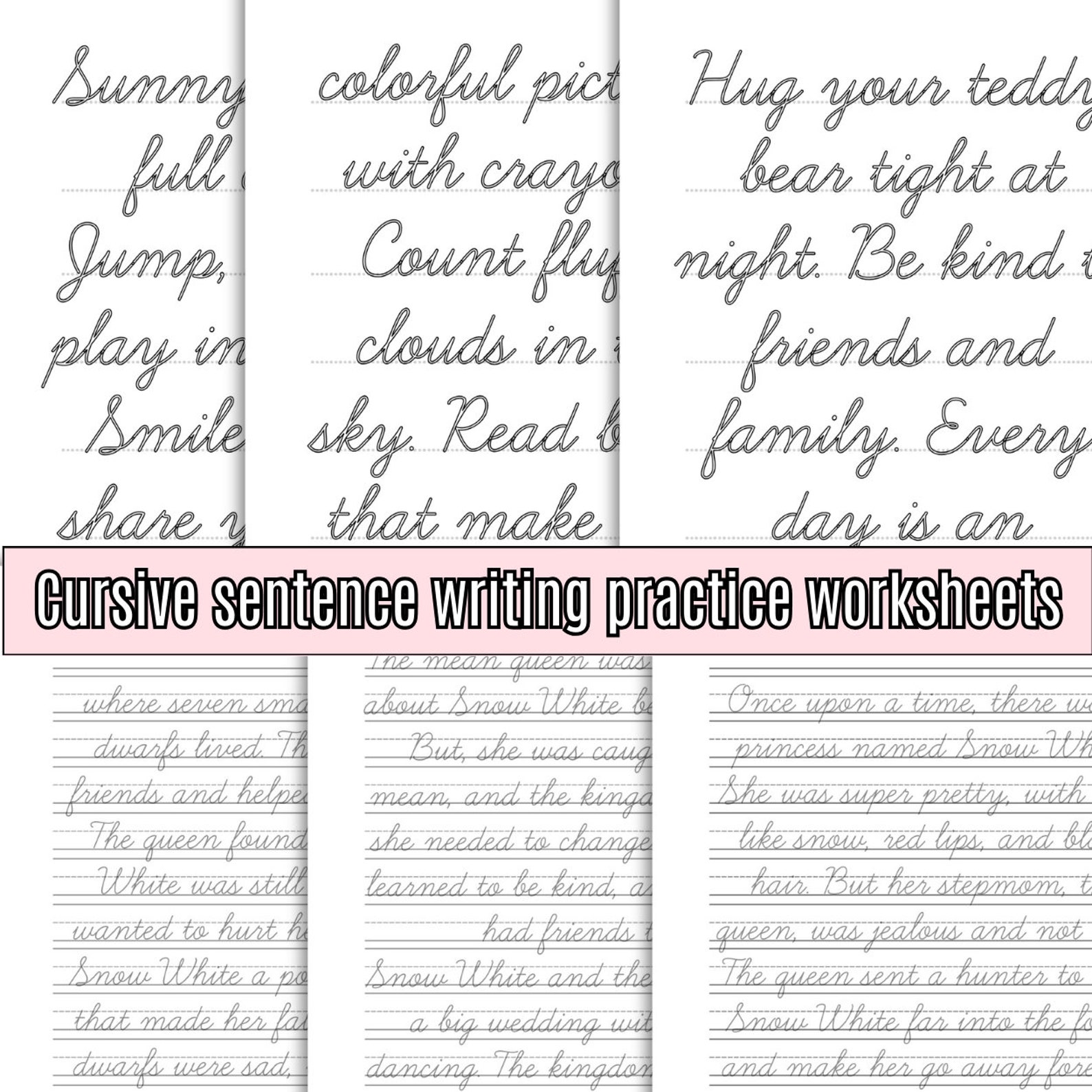 Cursive for Kids, Preschool Kindergarten Homeschool Cursive Handwriting ...