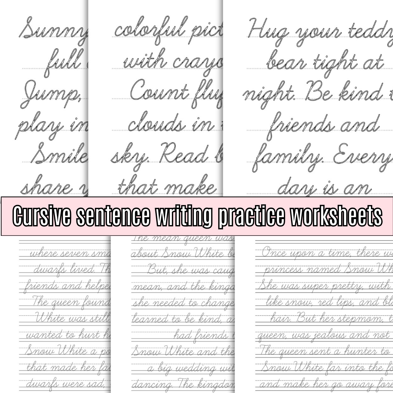 Cursive for Kids, Preschool Kindergarten Homeschool Cursive Handwriting ...