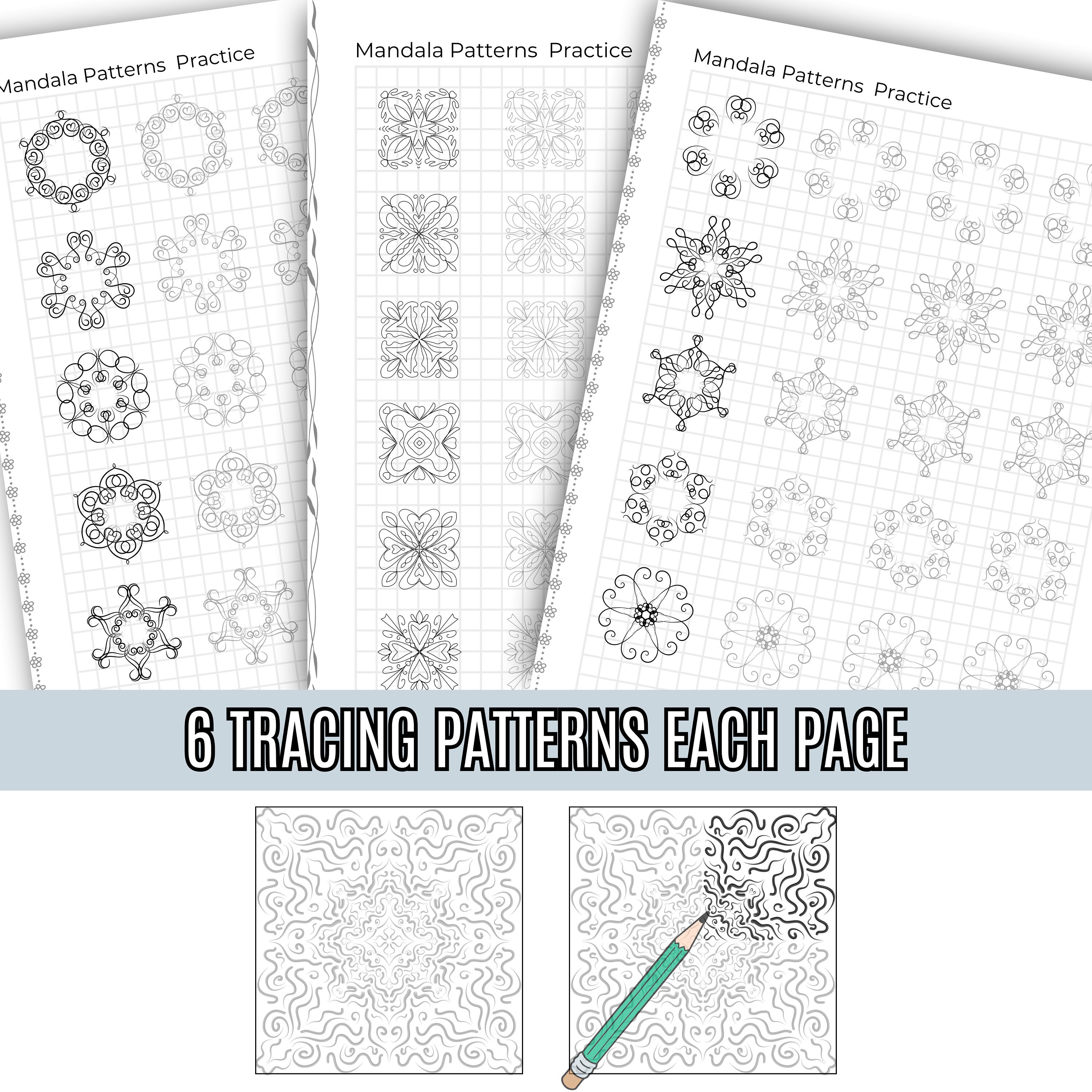 Mandala Art Training Sheets Mandala Pattern Practice Sheet Mandala ...