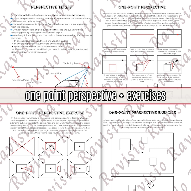Art Class Printable Bundle - Drawing Lesson Worksheets, Pencil Drawing ...