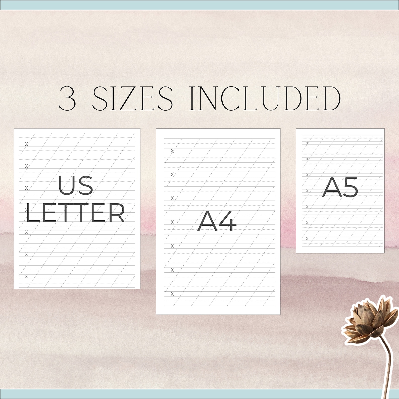 Calligraphy Practice Sheets, Calligraphy Handwriting Paper, Calligraphy ...