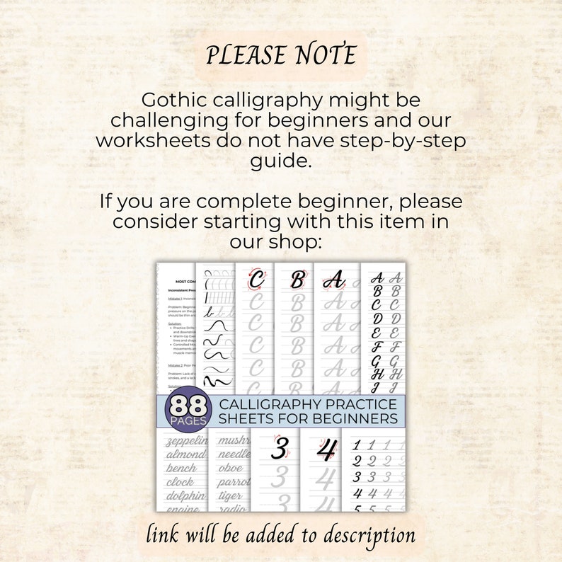 Gothic Calligraphy Worksheets, Gothic Calligraphy Practice Template ...