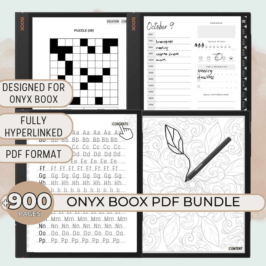 Onyx Boox Templates Bundle: Daily Planner, Games Puzzles Sudoku Word ...