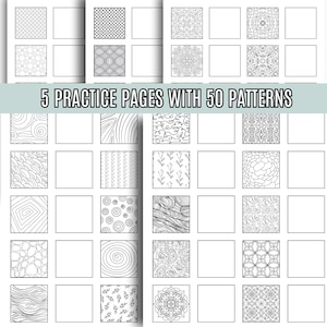 Zentangle Pattern Template Practice Worksheets Zen Doodle Patterns ...